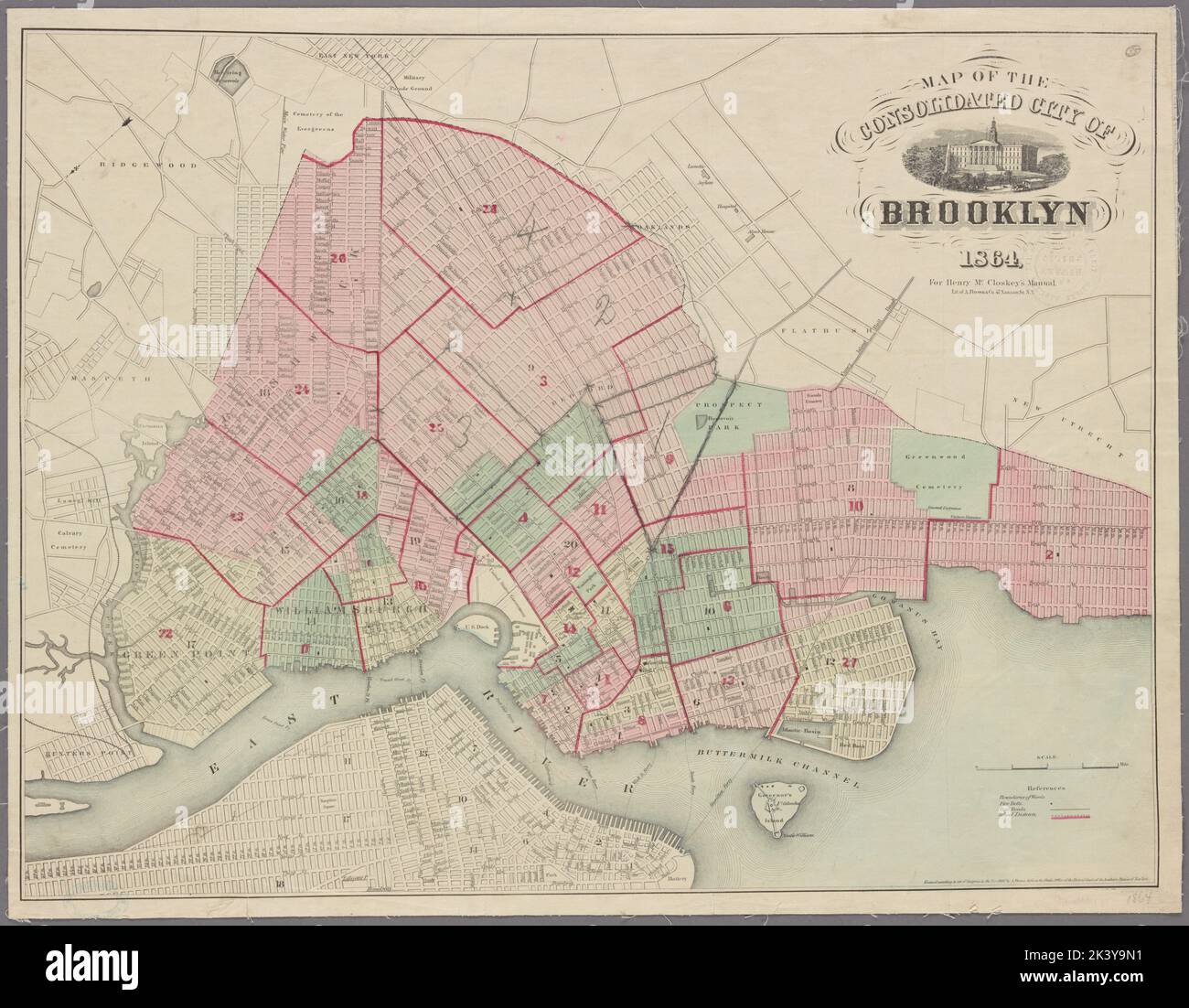 Map of the consolidated city of Brooklyn Cartographic. Maps. 1864 ...