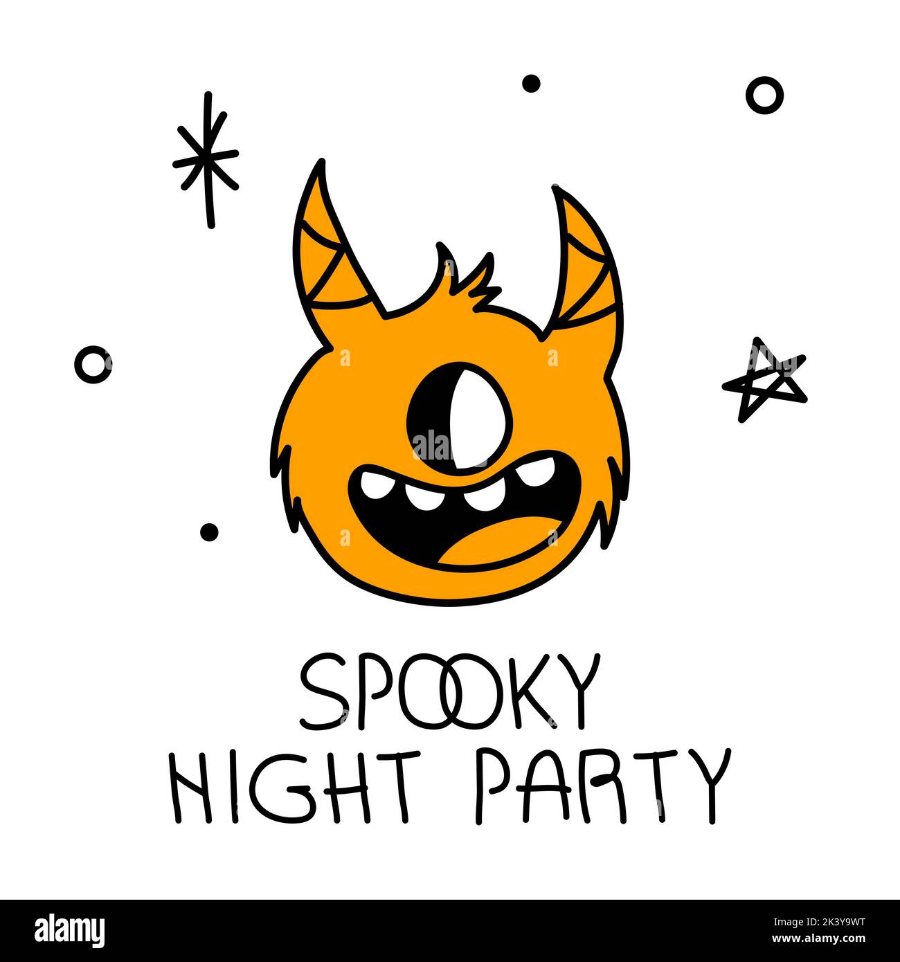 Halloween character monster for Happy Spooky Season on 31 october ...