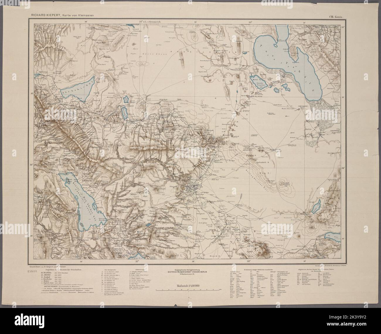 C3. Konia. Kiepert, Richard, 1846-1915. Cartographic. Maps. 1902 - 1916 ...