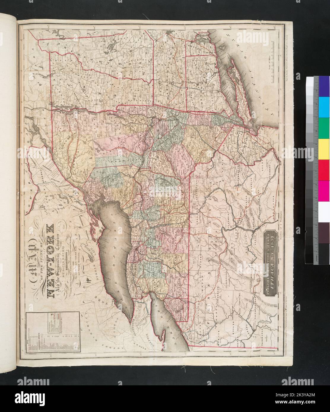 Map of the state of New-York and the surrounding country 1829 - 1839 ...