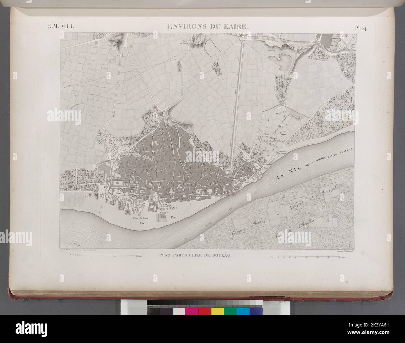 Environs du Kaire Cairo. Plan particulier de Boulâq. Cartographic. Maps ...