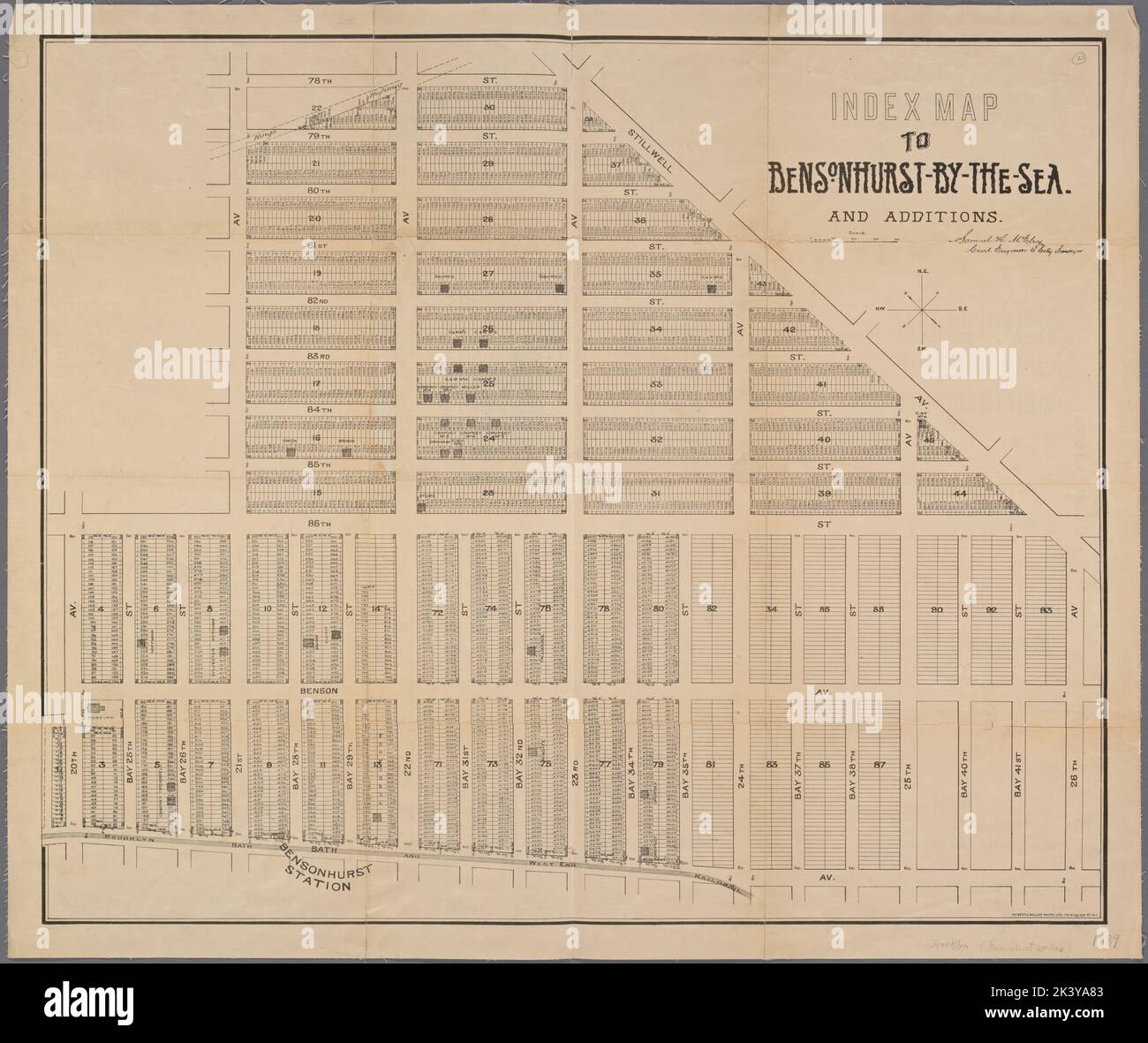 Index map to Bensonhurst-by-the-Sea and additions Cartographic. Maps ...
