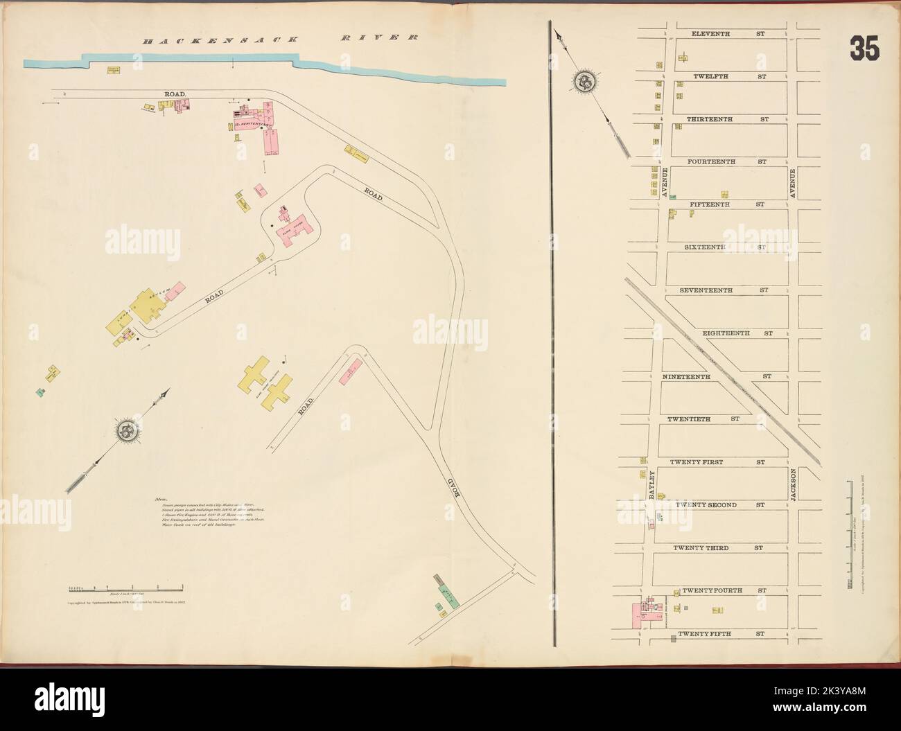 Hudson County, V. 8, Double Page Plate No. 35 Map bounded by 11th St ...