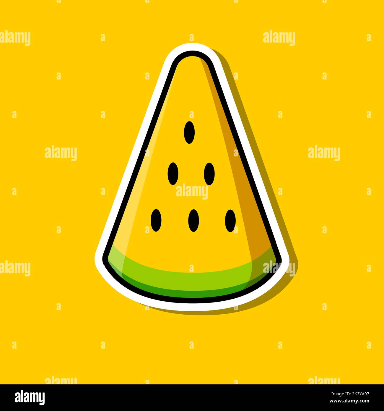 Vector illustration of yellow watermelon Stock Vector Image & Art - Alamy