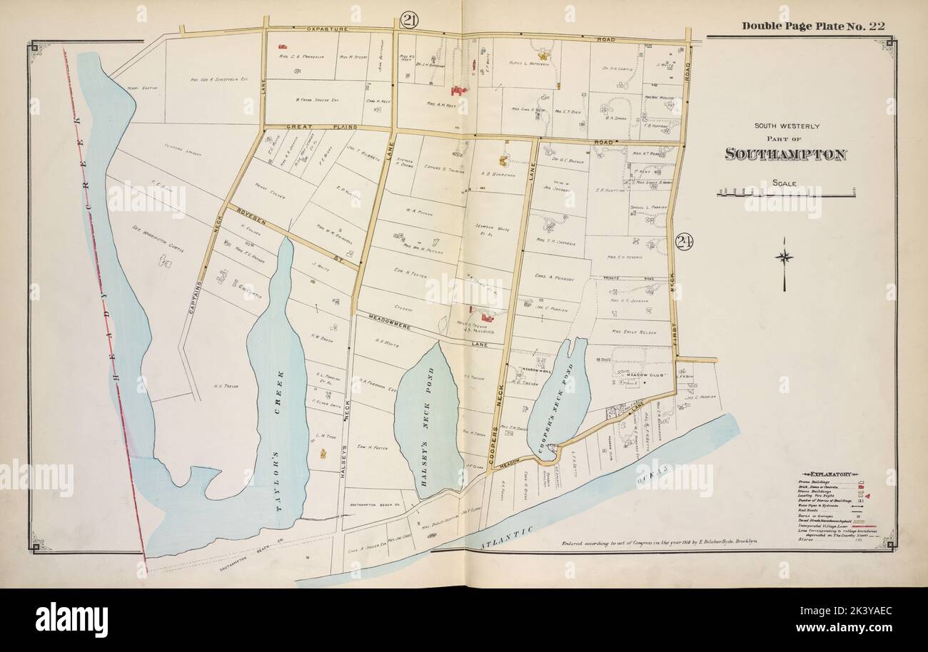 South Westerly Part of Southampton Cartographic. Atlases, Maps. 1915 ...