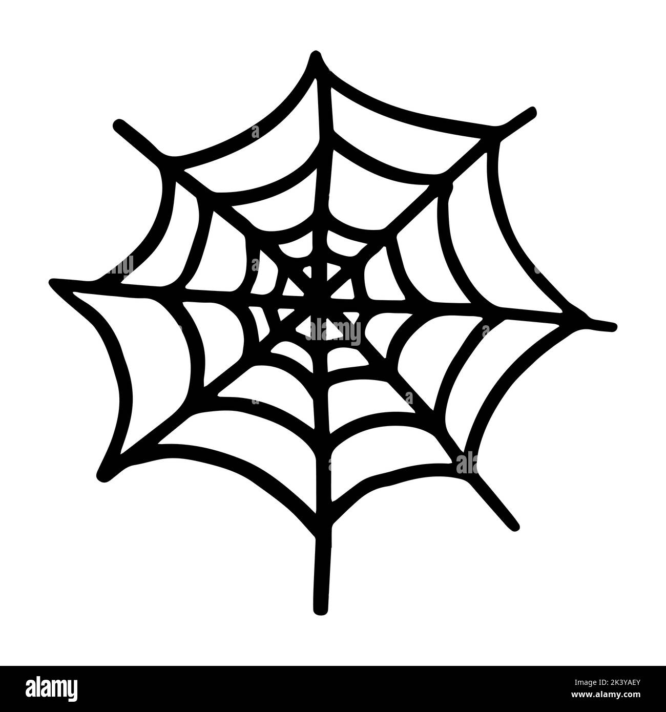 Doodle image of a black web. Vector illustration Stock Vector Image ...