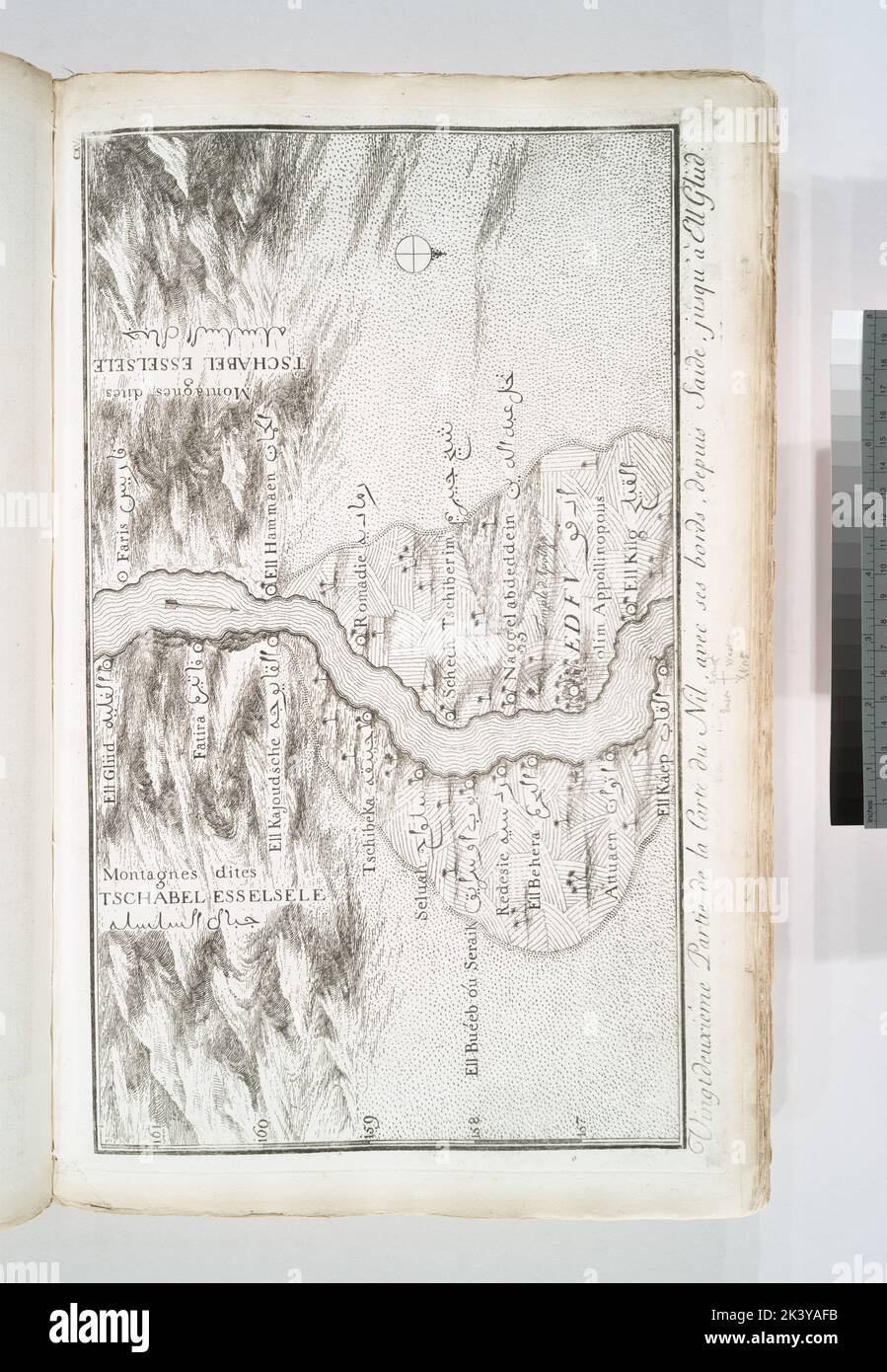 Vingtdeuxième partie de la carte du Nil, avec ses bords, depuis Saide ...