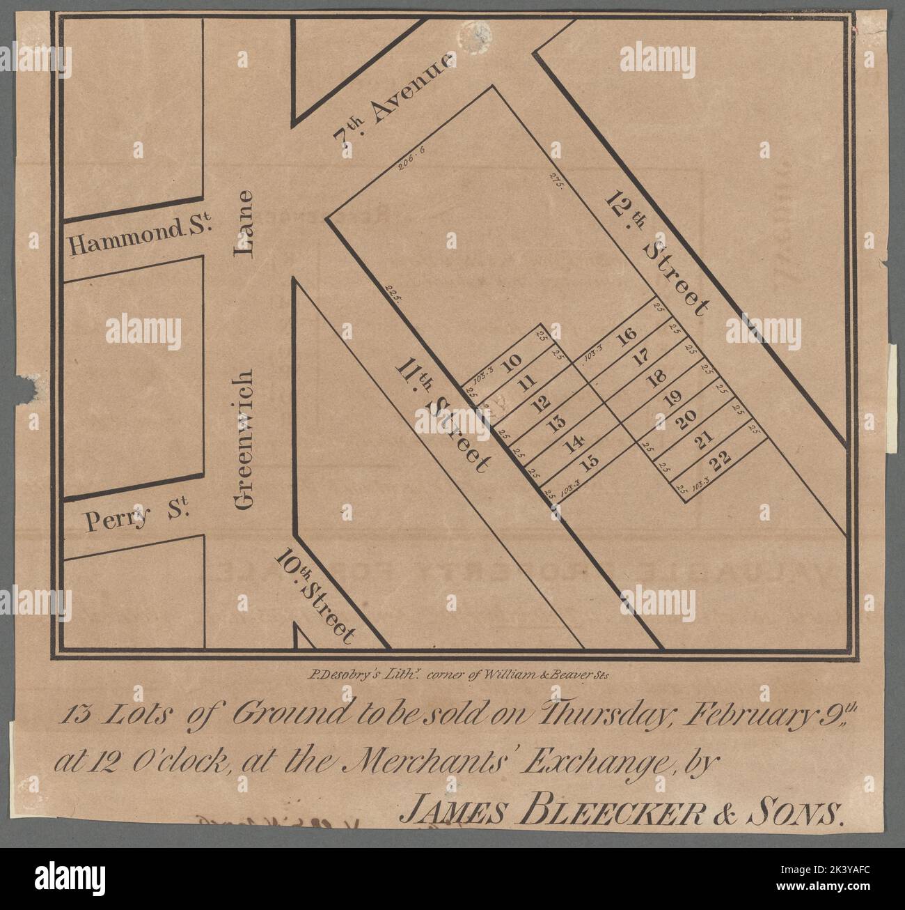 13 lots of ground to be sold on Thursday, February 9th at 12 o'clock ...