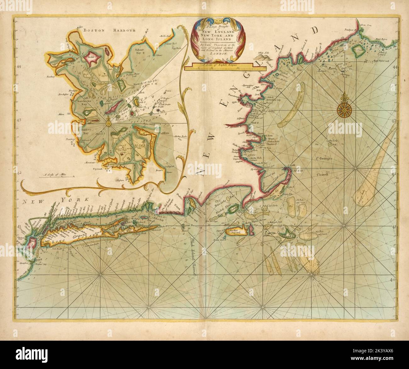 A large draught of New England, New York and Long Island ; Boston ...