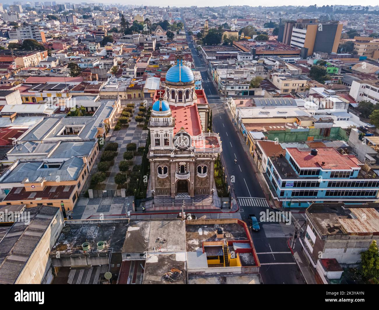 Beautiful aerial view of Guatemala City - Catedral Metropolitana de ...
