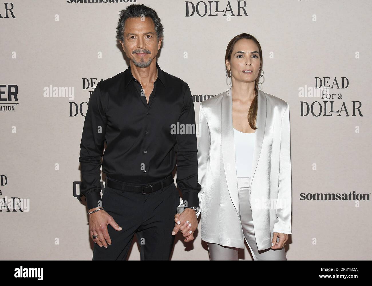 Los Angeles, USA. 28th Sep, 2022. (L-R) Benjamin Bratt and Talisa Soto at the DEAD FOR A DOLLAR ...