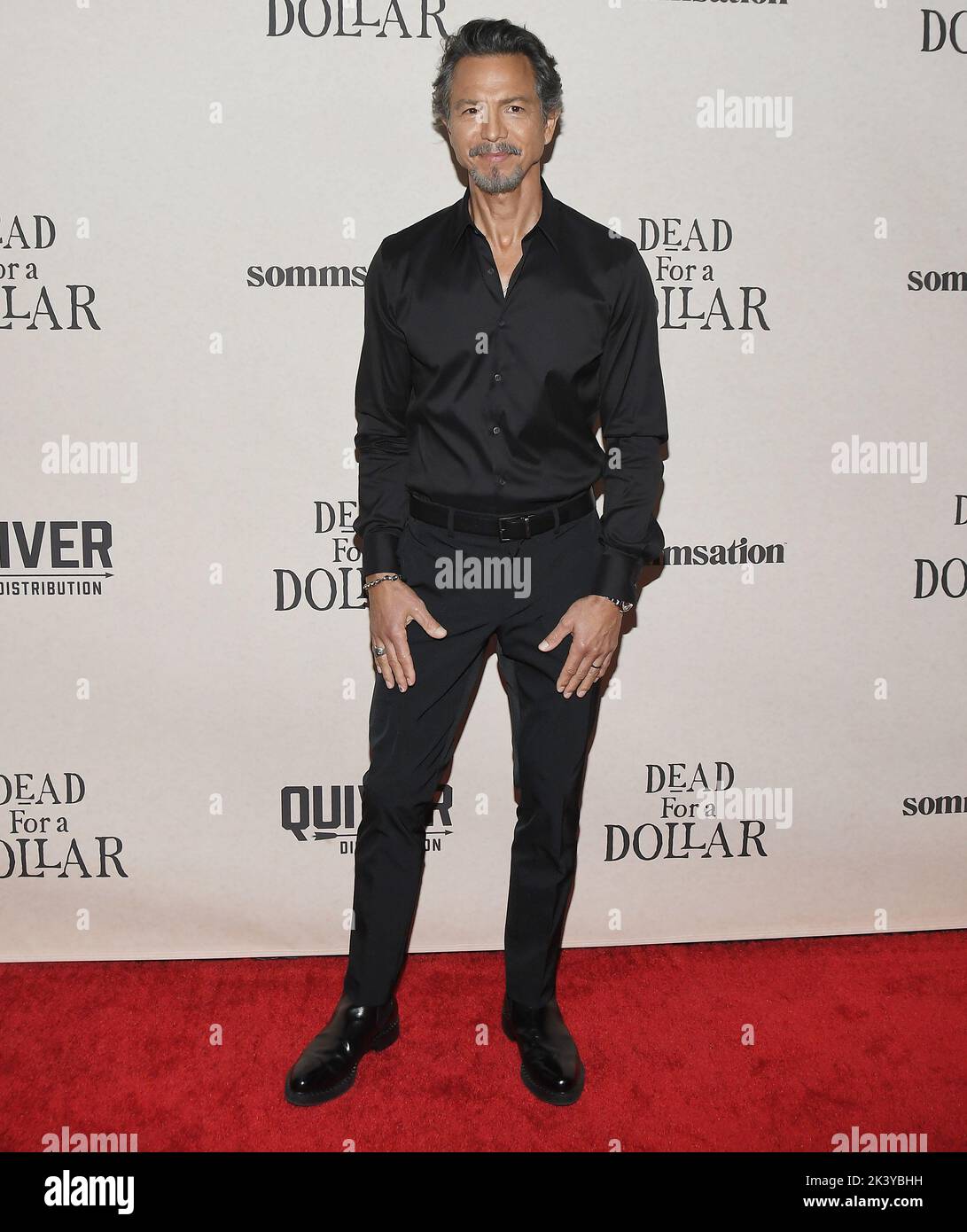 Benjamin Bratt arrives at the DEAD FOR A DOLLAR Premiere held at the ...
