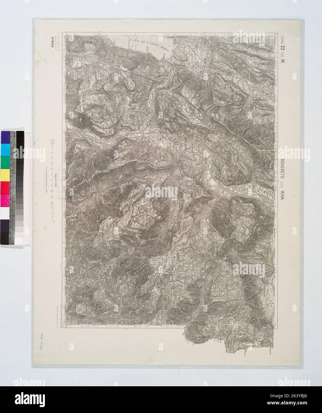 Rovereto und Riva. Cartographic. Maps, Topographic maps. 1912. Lionel ...