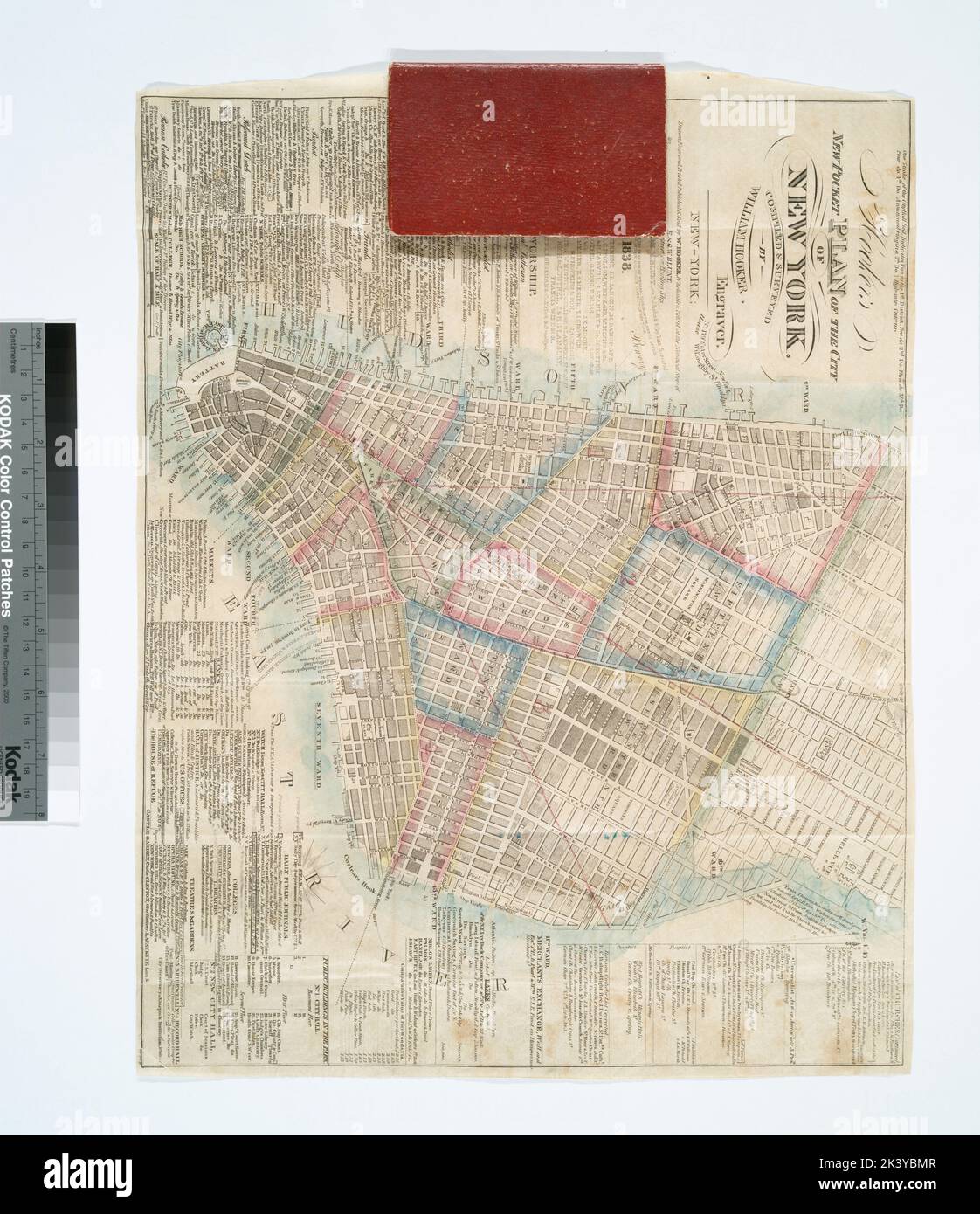 Hooker's new pocket plan of the city of New York text. Maps. 1838 ...