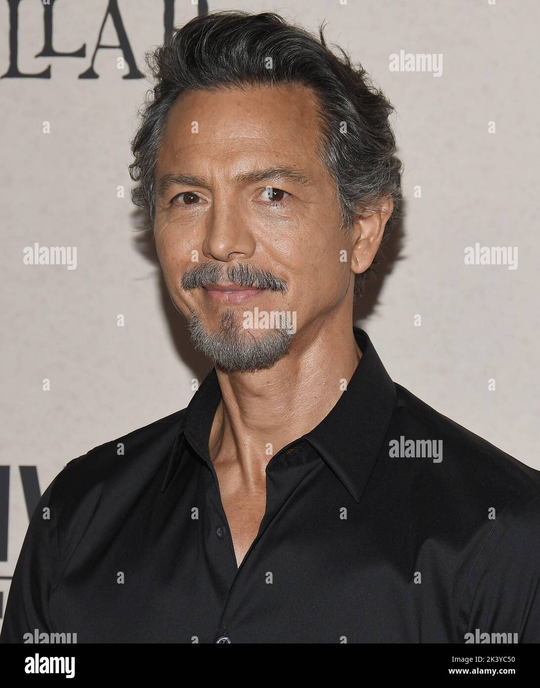 Benjamin Bratt arrives at the DEAD FOR A DOLLAR Premiere held at the ...
