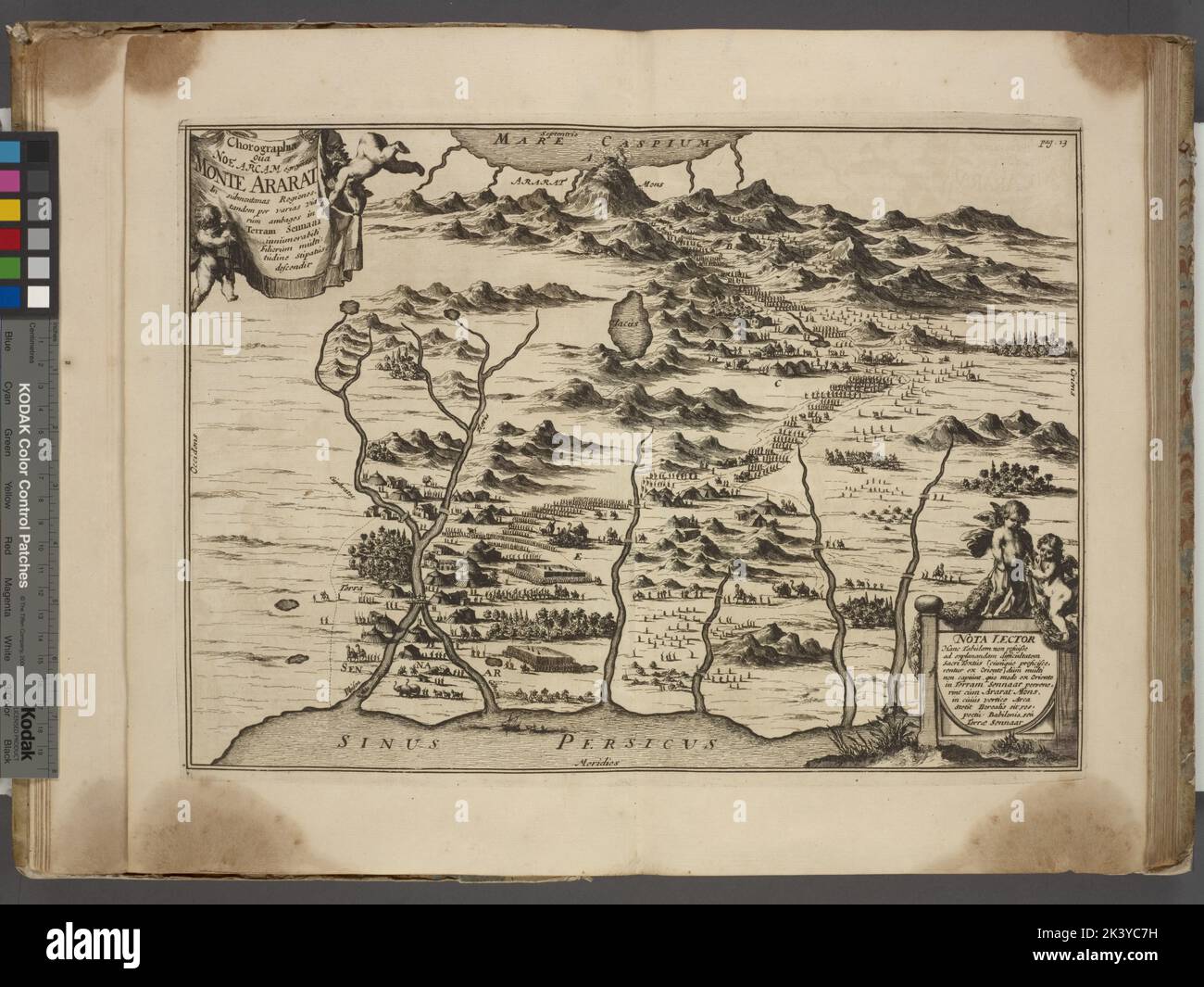 Chorographia qua Noe Arcam egressus Monte Ararat. Kircher, Athanasius ...