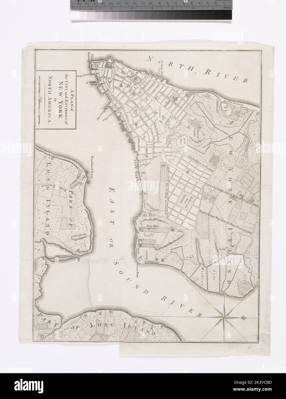 A Plan of the city and environs of New York in North America ...