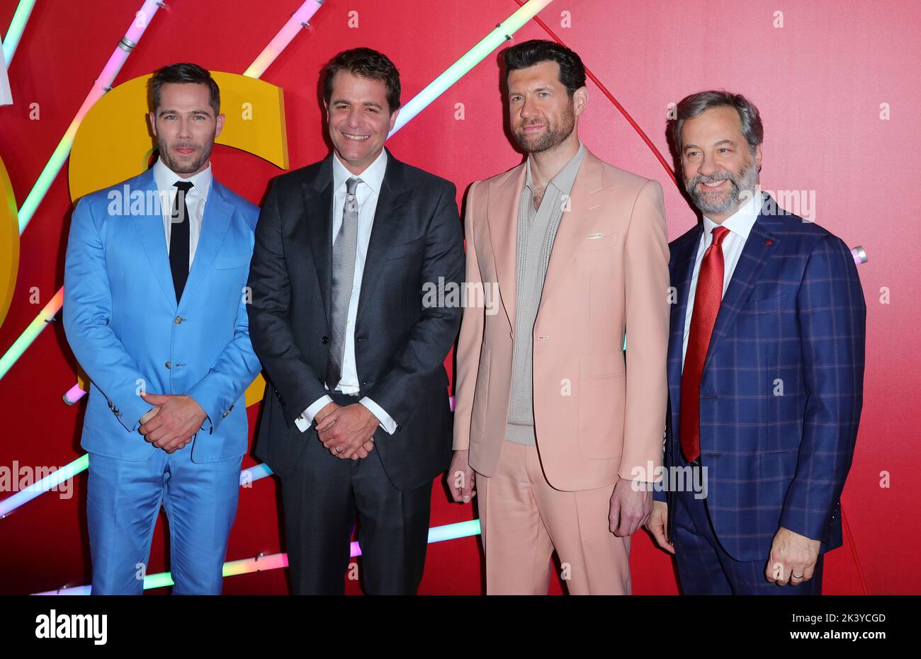 Luke Macfarlane, Nicholas Stoller, Billy Eichner, Judd Apatow arrives ...
