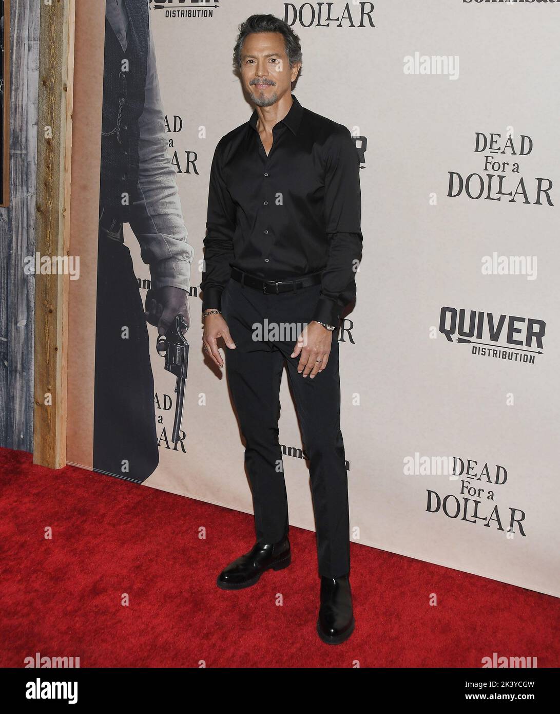 Benjamin Bratt arrives at the DEAD FOR A DOLLAR Premiere held at the ...
