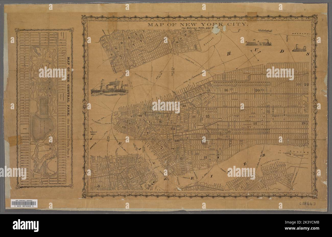 From "Visitor's guide to the city of New York." 1866. Cartographic. Maps. Lionel Pincus and ...