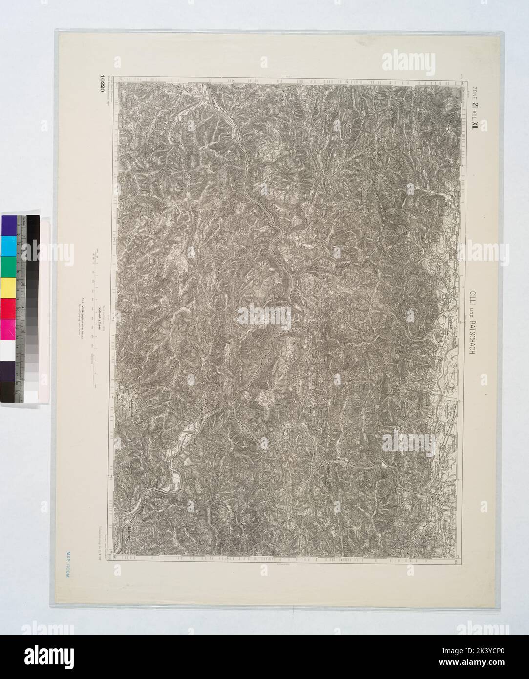 Cilli und Ratschach. Cartographic. Maps, Topographic maps. 1912. Lionel ...