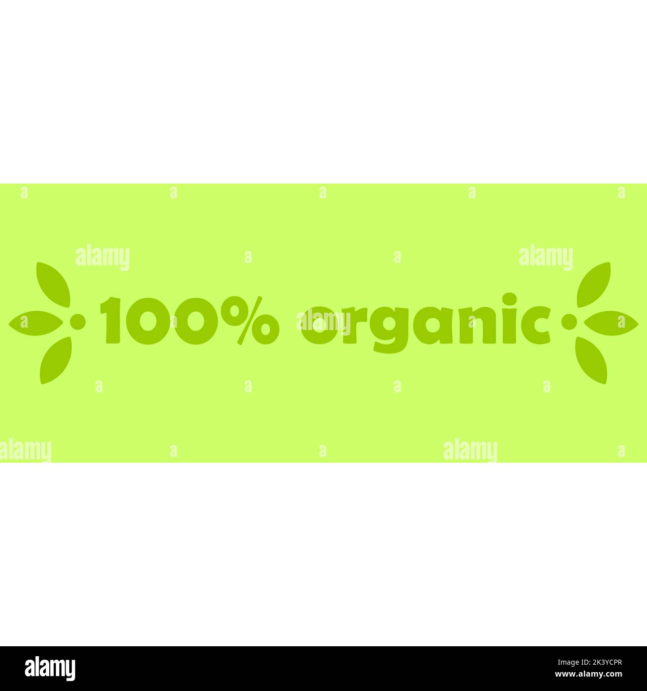 Green banner with the inscription organic. Eco packaging, sticker ...