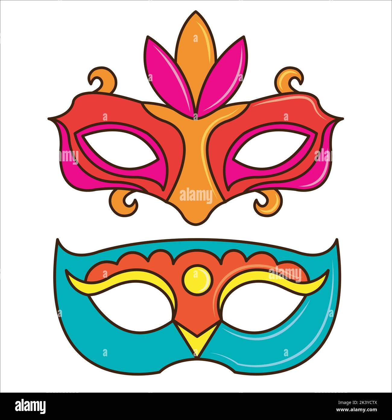Face Masquerade Stock Vector Images Alamy