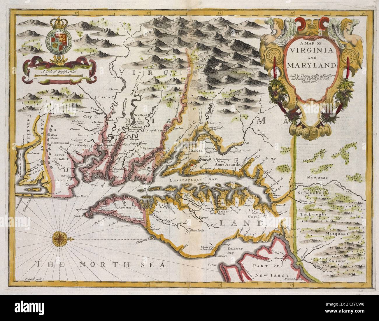A map of Virginia and Maryland Cartographic. Maps. 1676. Lionel Pincus ...
