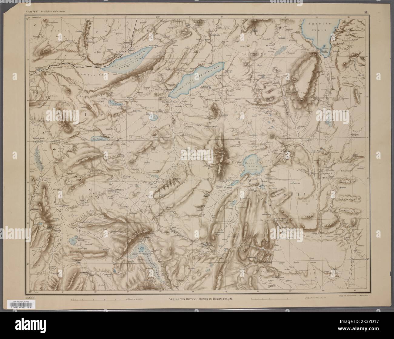 Sheet 12. 1: 250,000. Cartographic. Maps. 1890 - 1892. Lionel Pincus ...