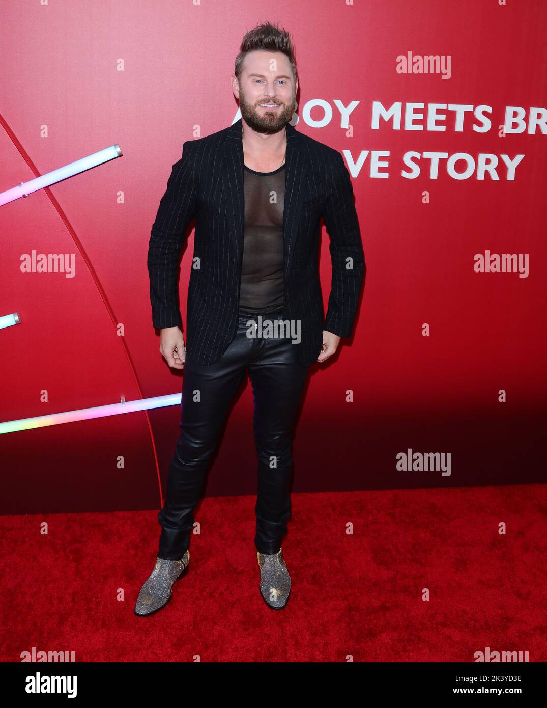 Bobby Berk arrives at Universal BROS premiere held at The Regal LA Live ...