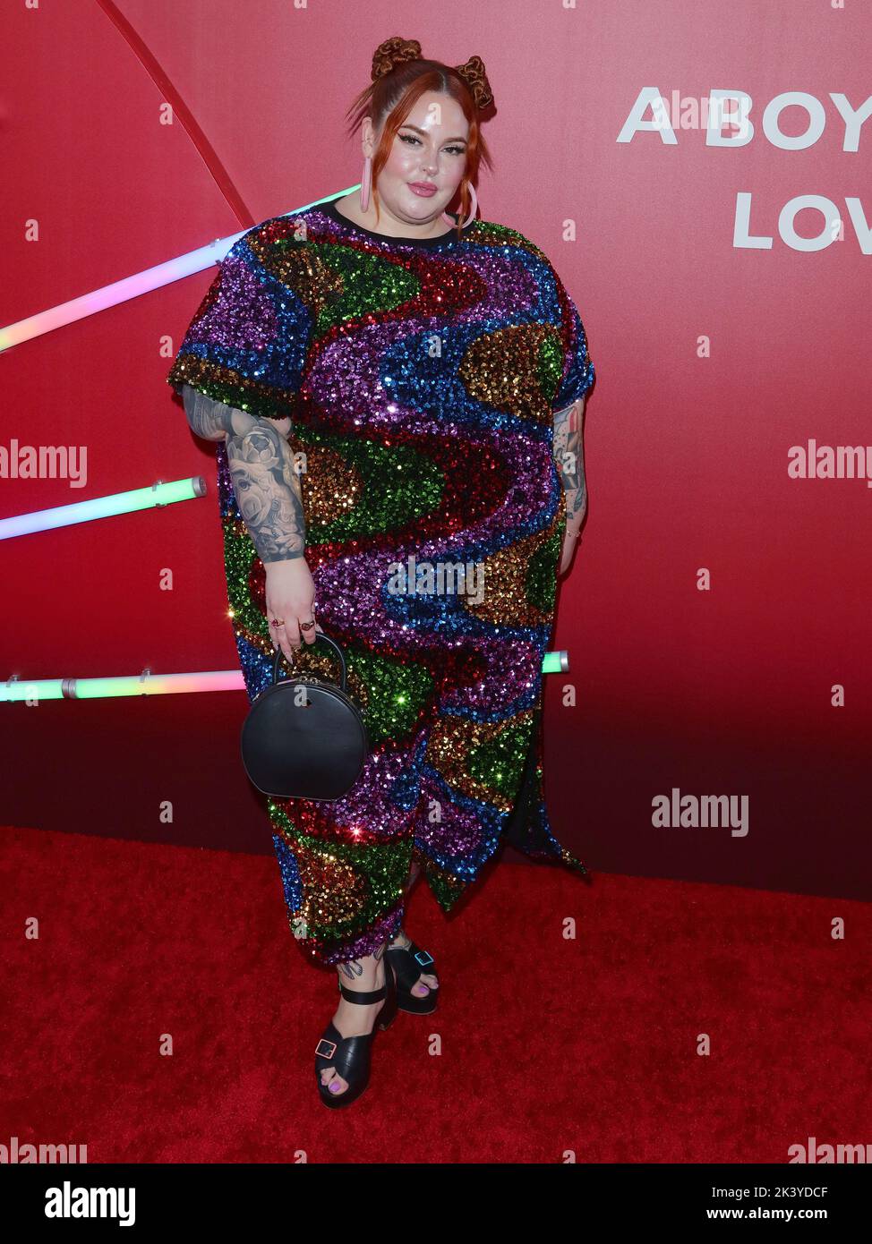 Tess Holliday arrives at Universal BROS premiere held at The Regal LA ...