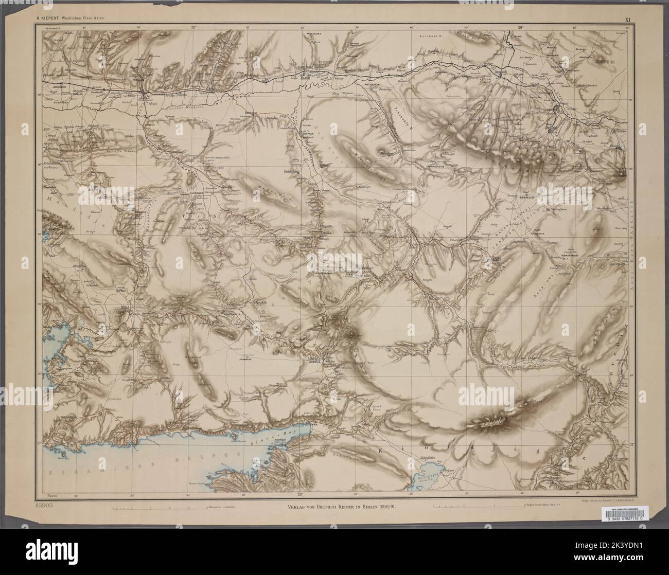 Sheet 11. 1: 250,000. Cartographic. Maps. 1890 - 1892. Lionel Pincus ...