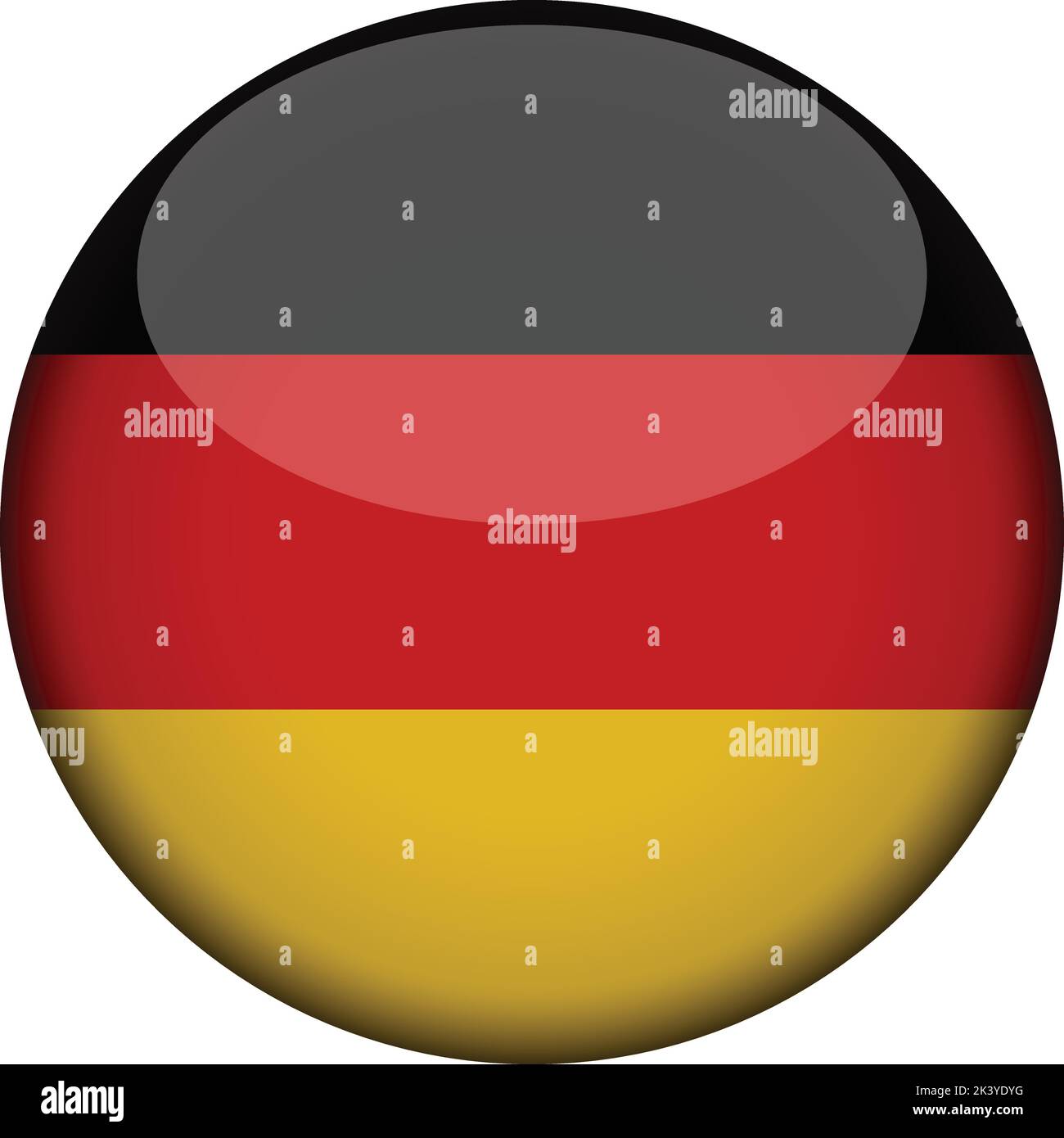 germany Flag in glossy round button of icon. germany emblem isolated on ...
