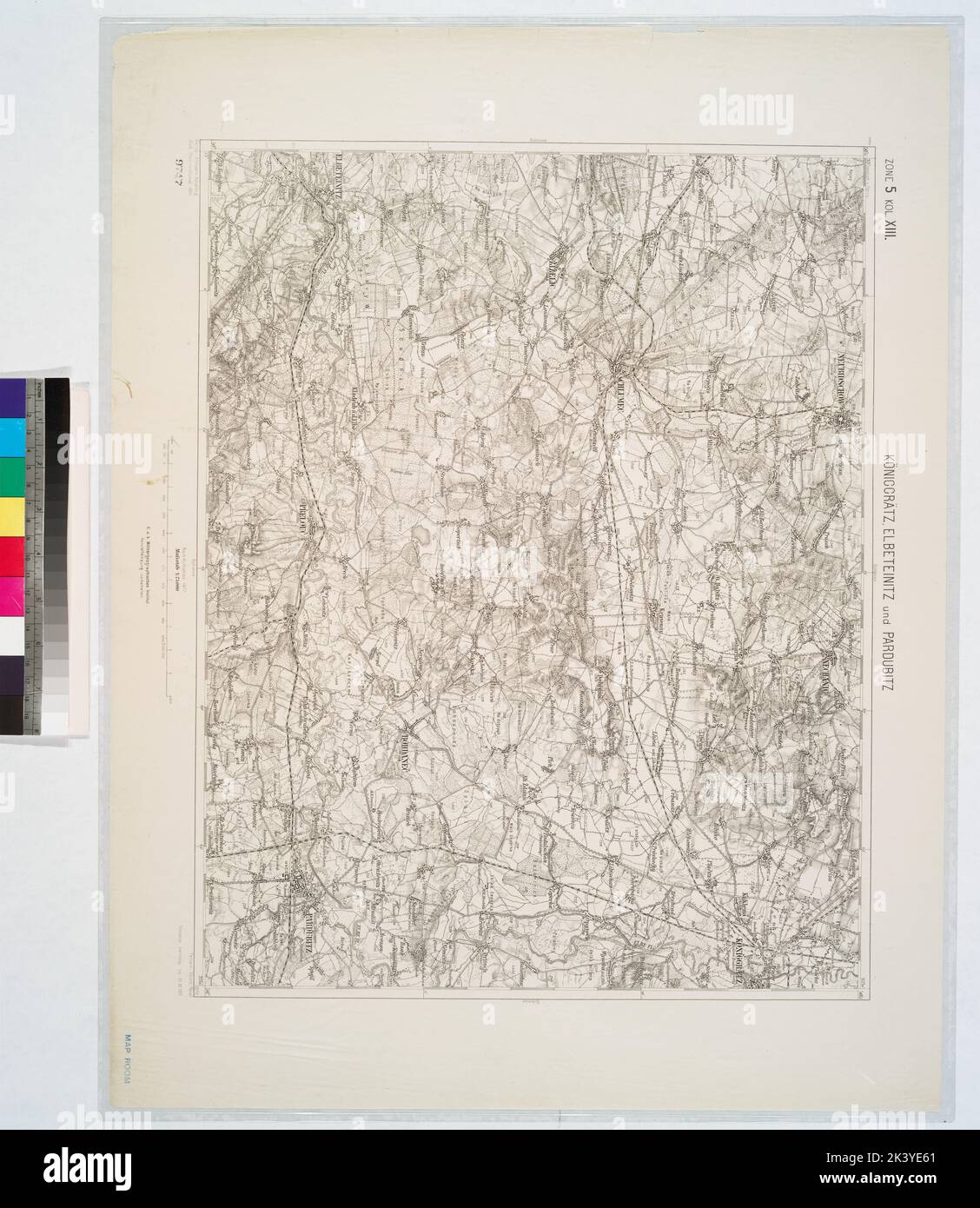Konigcratz, Elbeteinitz und Pardubitz. Cartographic. Maps, Topographic ...