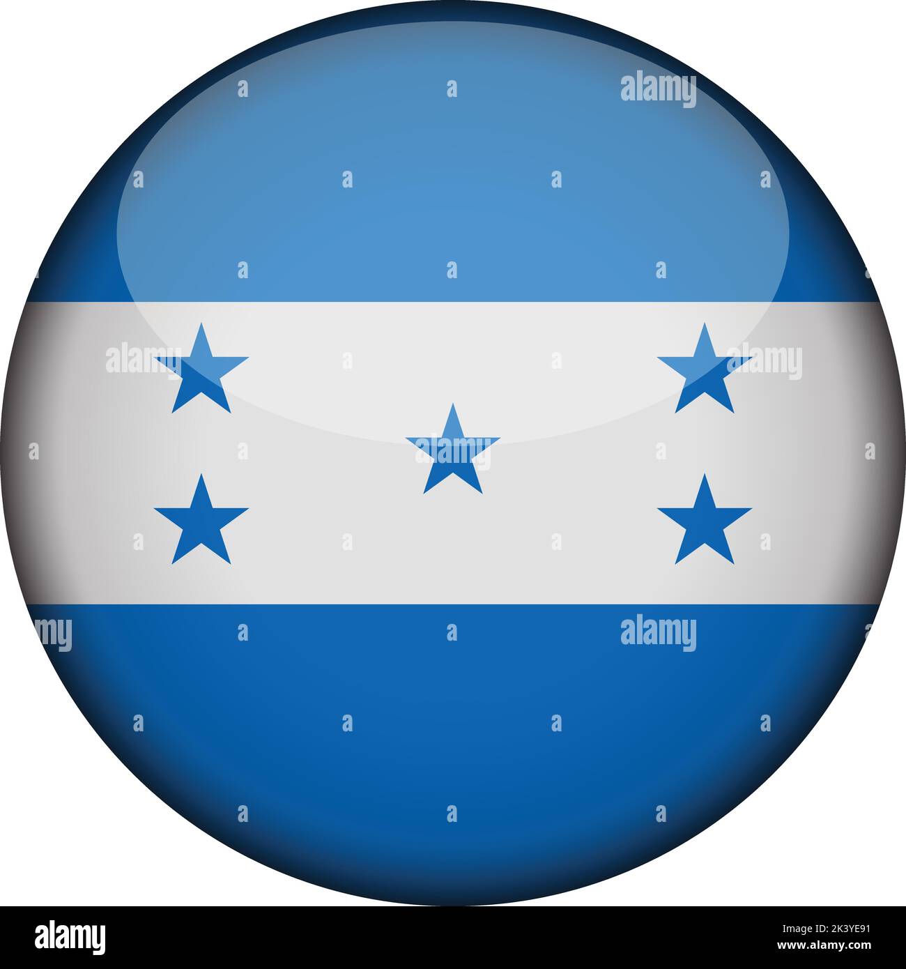 honduras Flag in glossy round button of icon. honduras emblem isolated ...