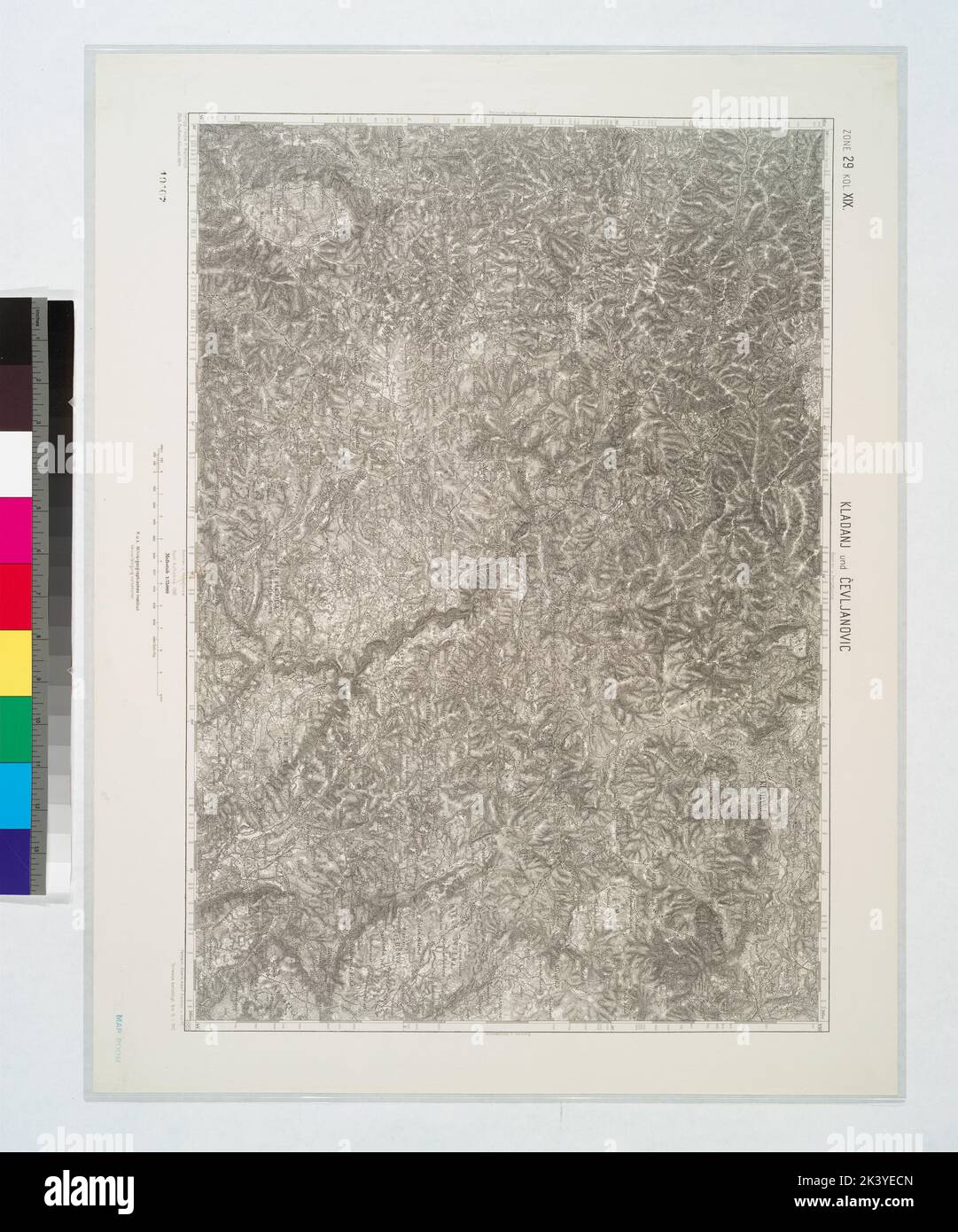 Kladanj und Cevljanovic. Cartographic. Maps, Topographic maps. 1912 ...