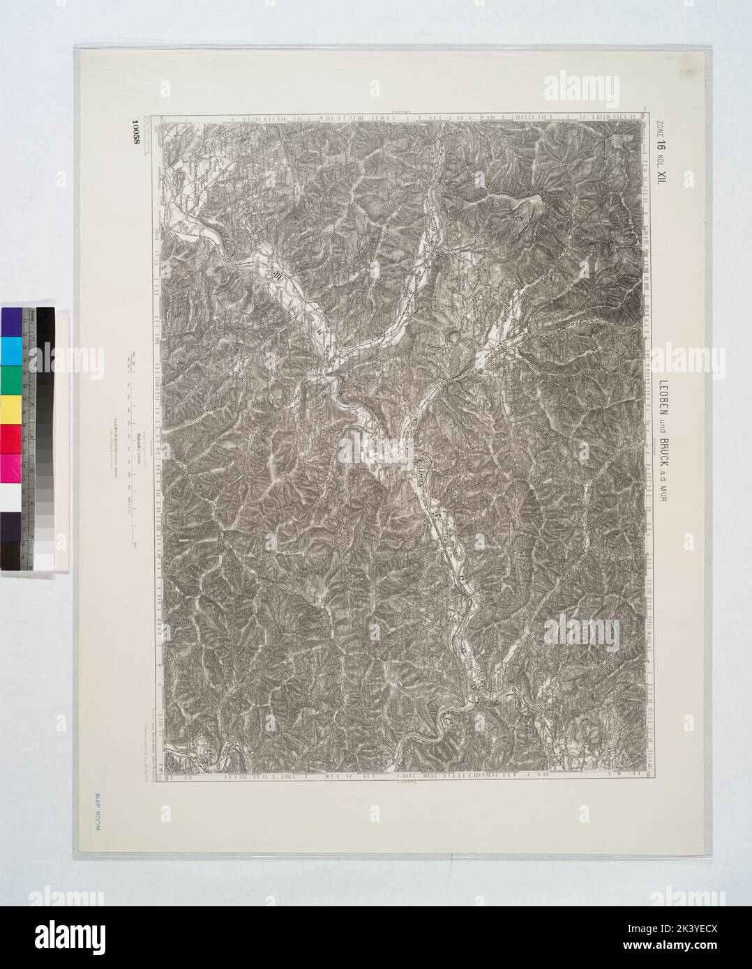 Leoben und Bruck a.d. Mur. Cartographic. Maps, Topographic maps. 1910 ...