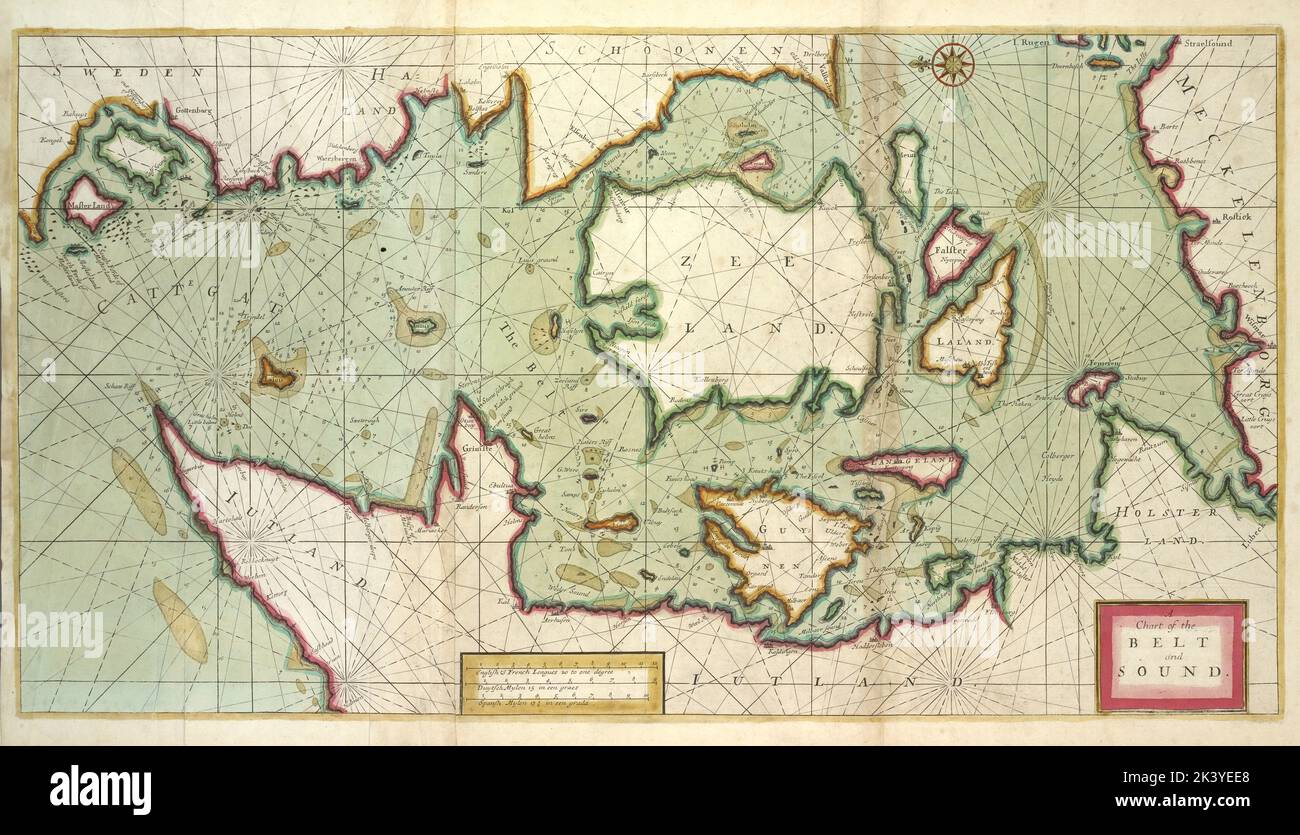A chart of the BELT and SOUND 1702 - 1707. Cartographic. Maps, Nautical ...