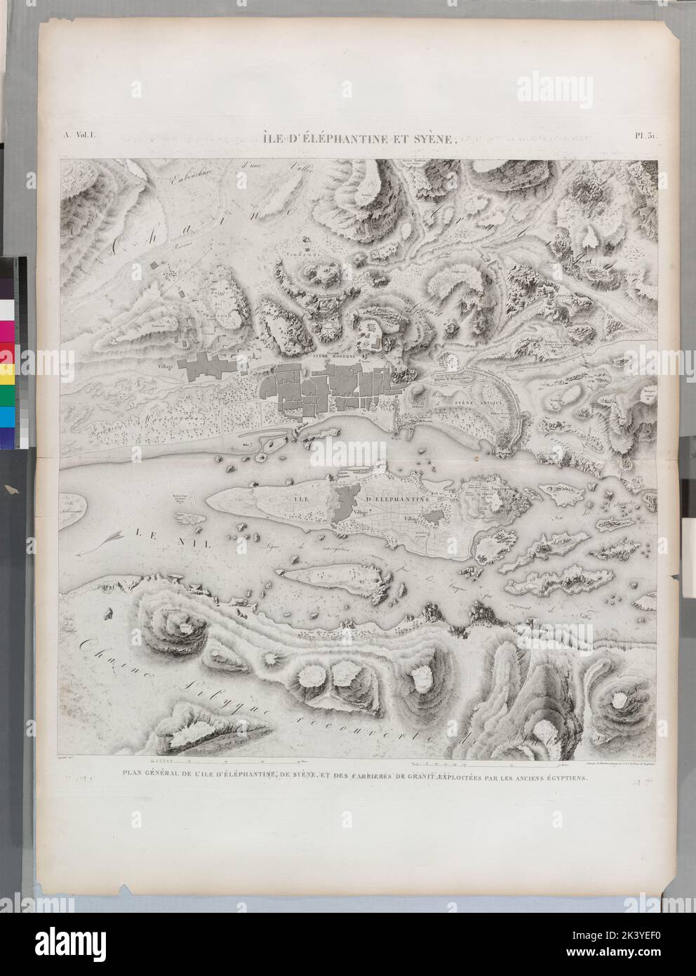 Île d'Éléphantine et Syène Aswân. Plan général de l'Île d'Éléphantine ...