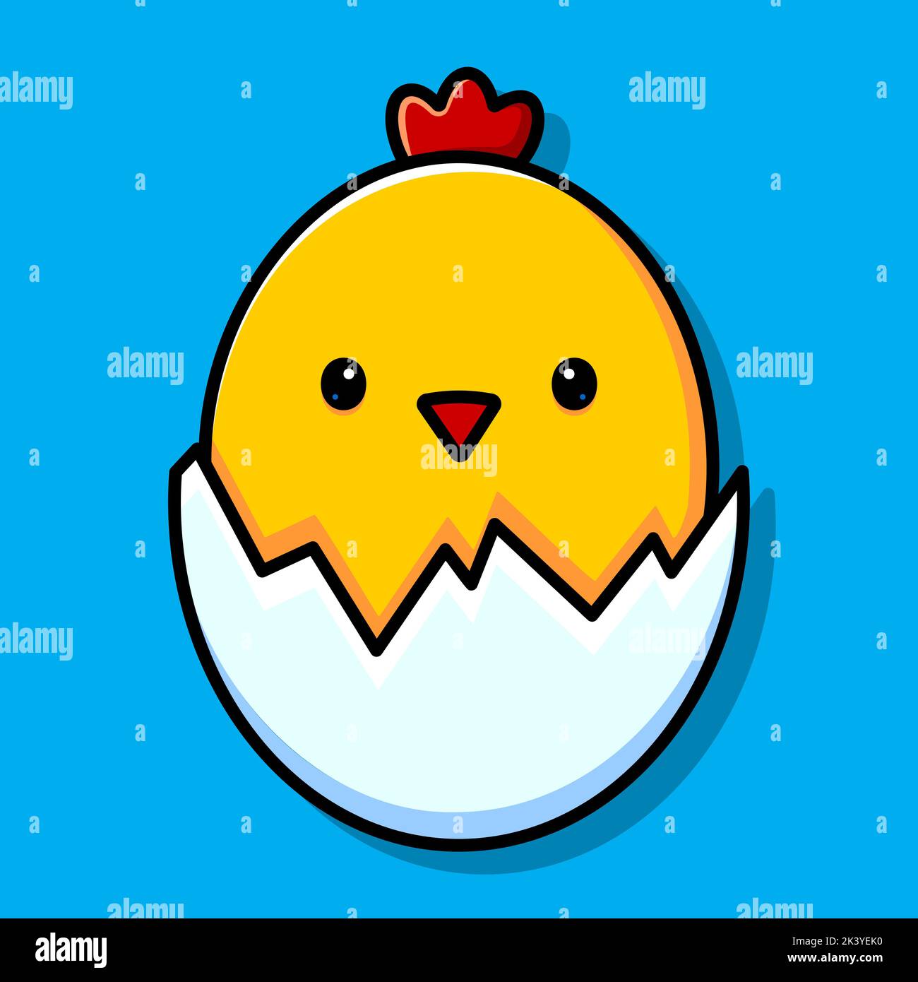 Kawaii Broken Egg Stock Vector Images Alamy