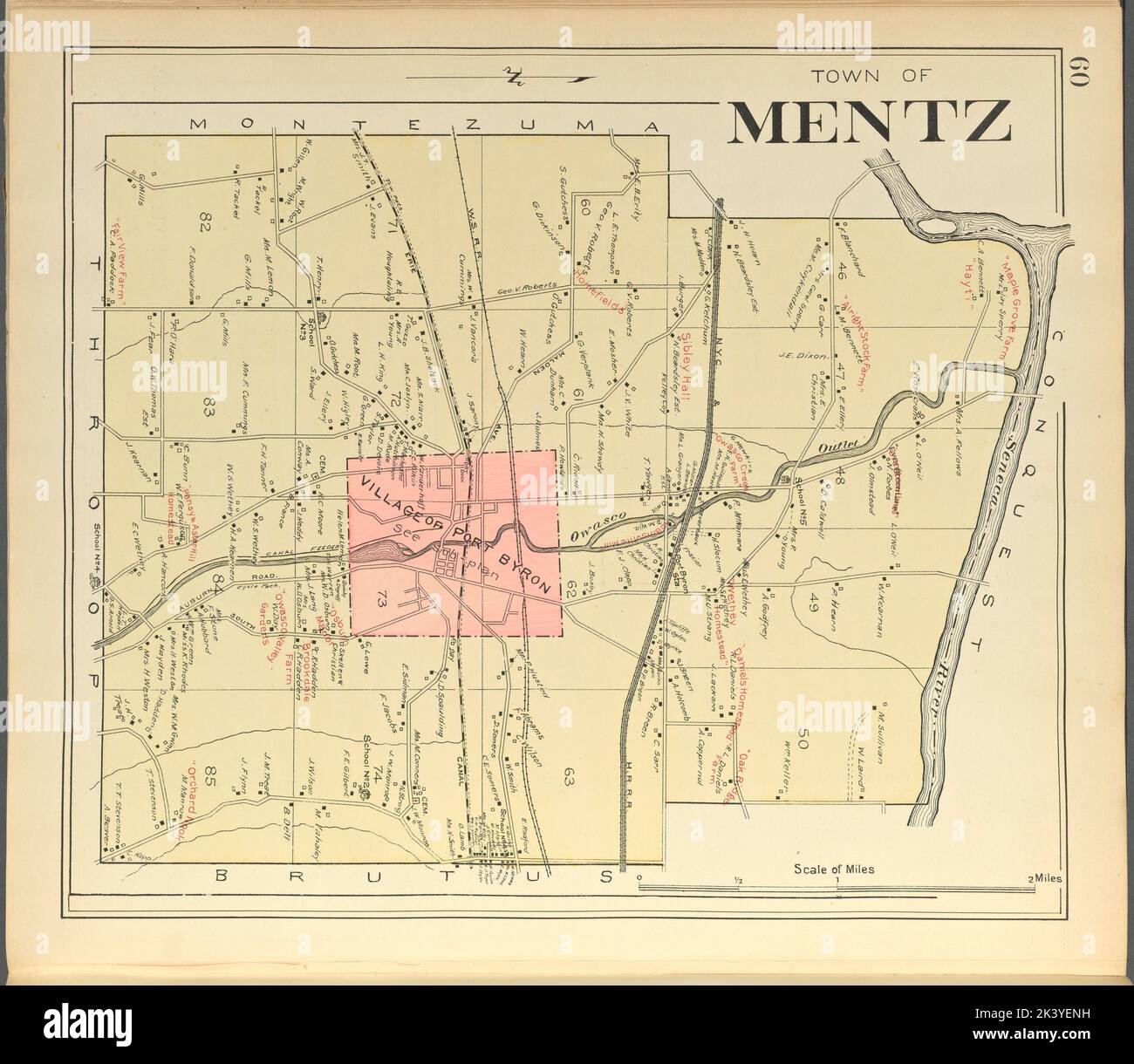 Cayuga County, Left Page Map of town of Mentz Cartographic. Atlases ...