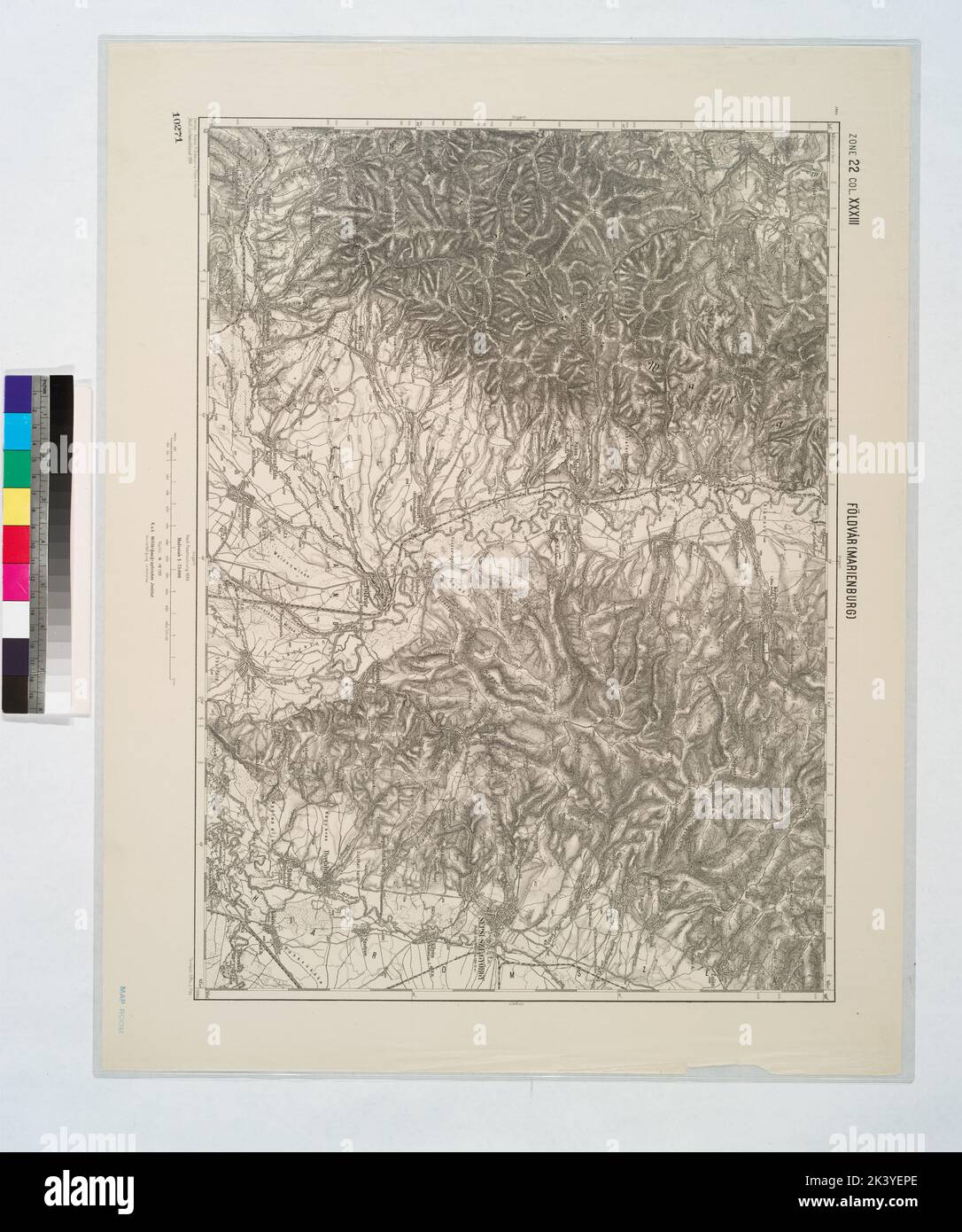 Foldvar Marienburg. Cartographic. Maps, Topographic maps. 1911. Lionel ...