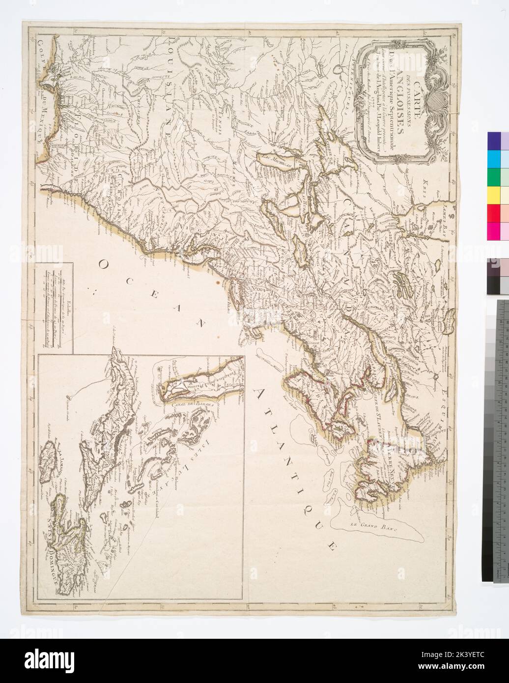 Carte des possessions angloises dans l'Amerique Septentrionale ...