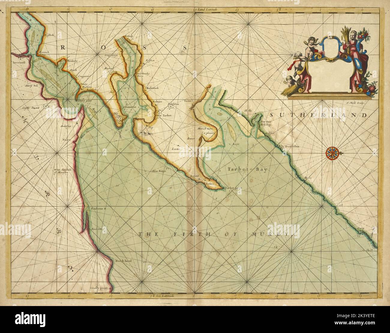 Moray Firth and Sutherland, Scotland 1702 - 1707. Cartographic. Maps ...