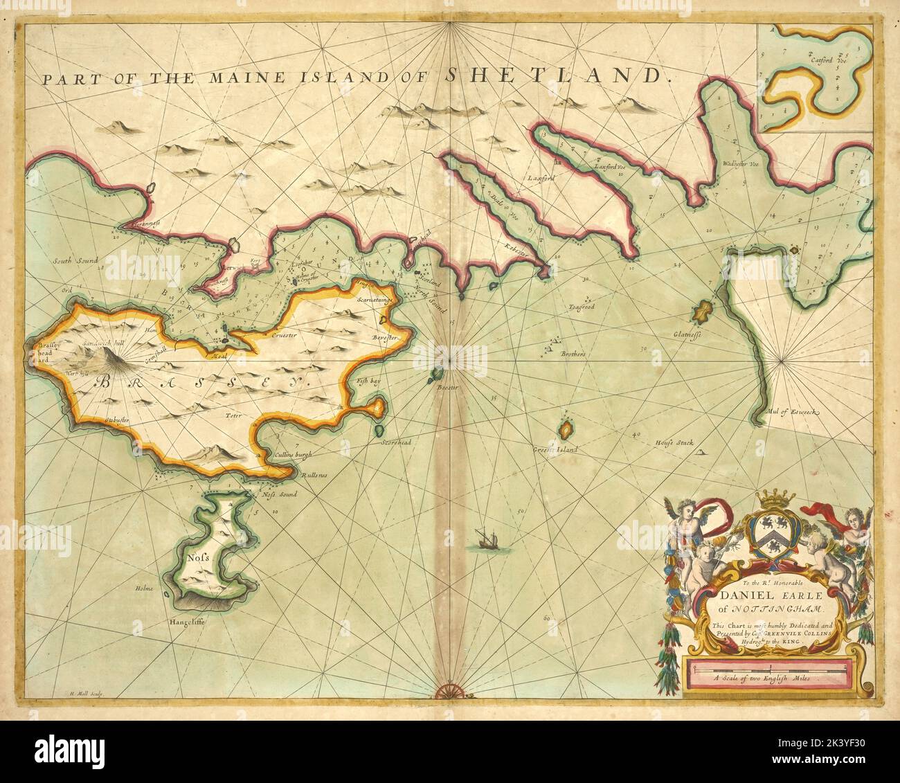 Part of the Maine Island of Shetland. 1702 - 1707. Cartographic. Maps ...