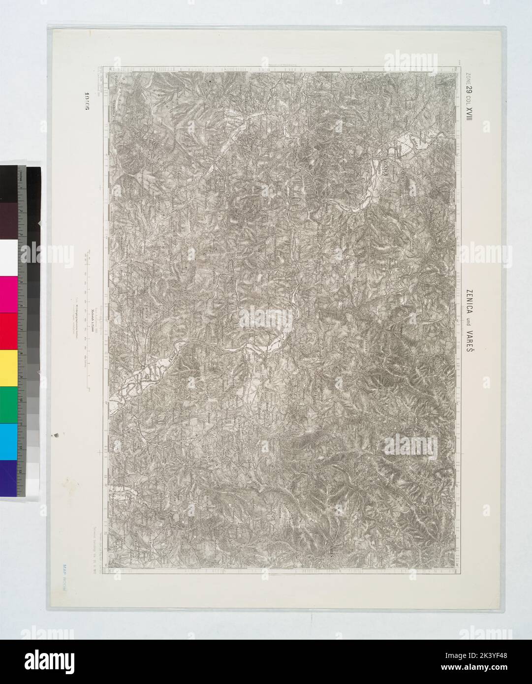 Zenica und Vares. Cartographic. Maps, Topographic maps. 1910. Lionel ...