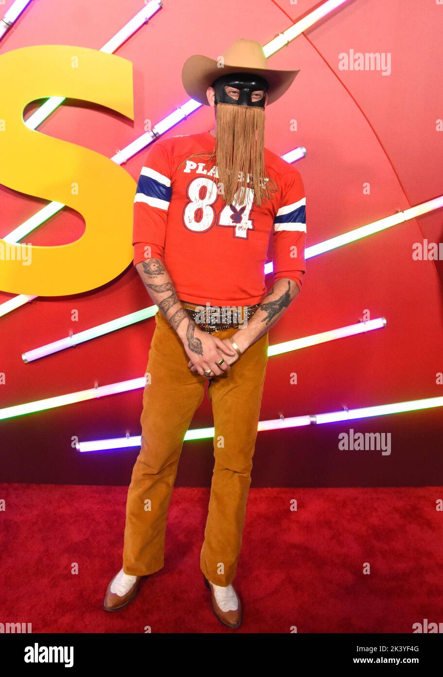 Los Angeles, California, USA 28th September 2022 ASinger Orville Peck ...
