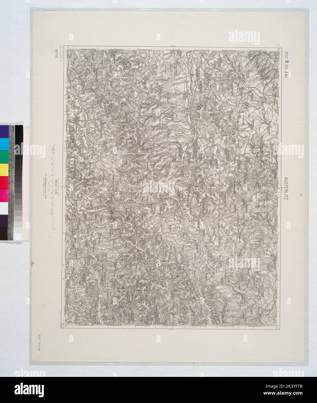 Austerlitz. Cartographic. Maps, Topographic maps. 1894. Lionel Pincus ...