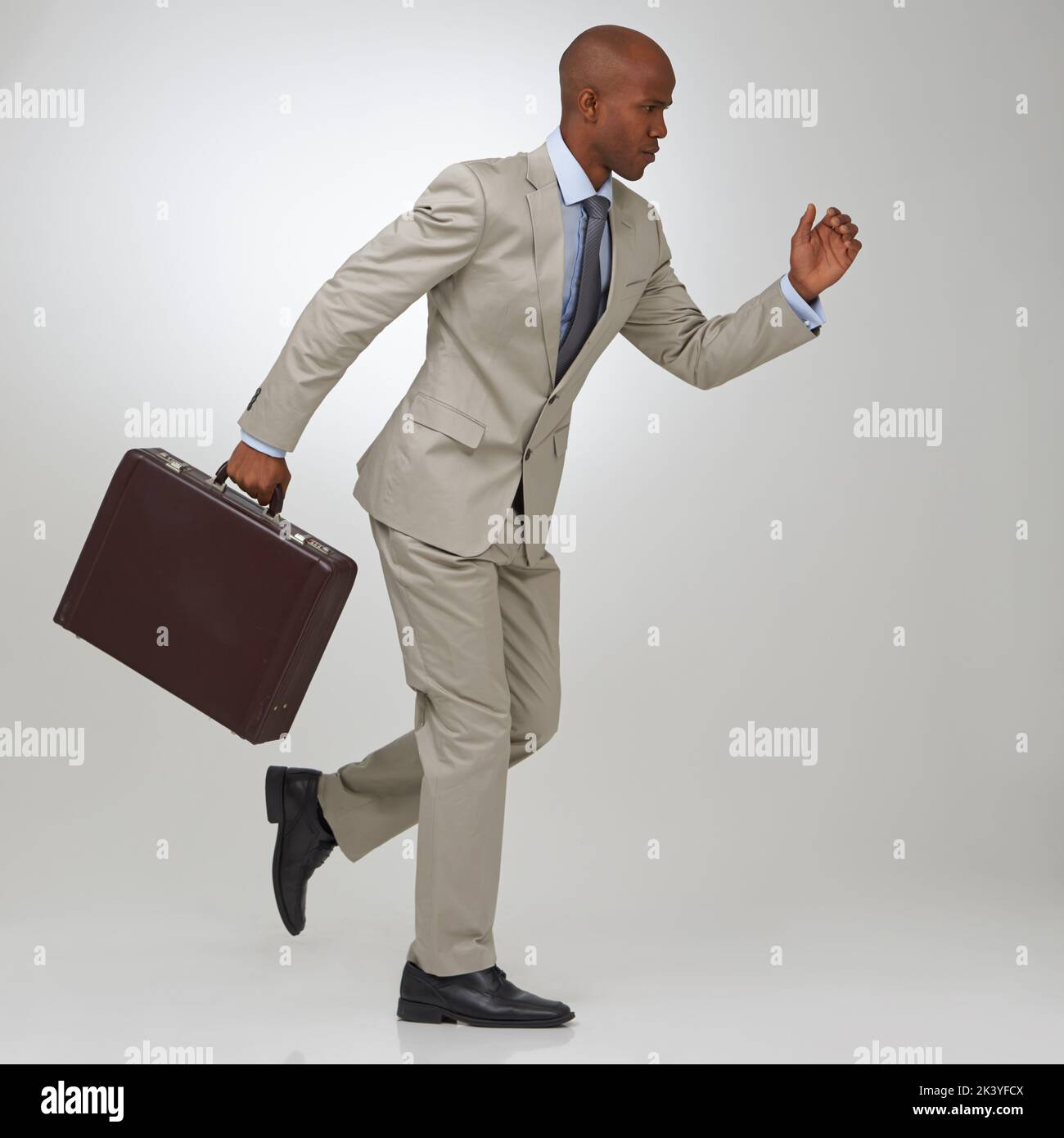 Hes ahead of the competition. An African-American businessman running ...