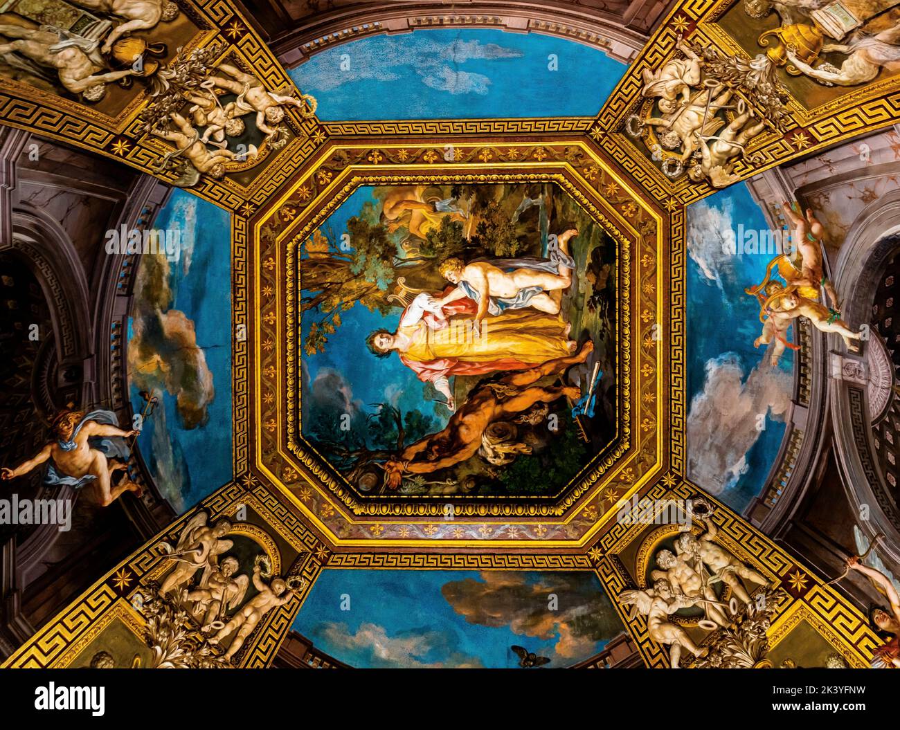 An inside undershoot of a dome of Saint Peter's Cathedral with ...